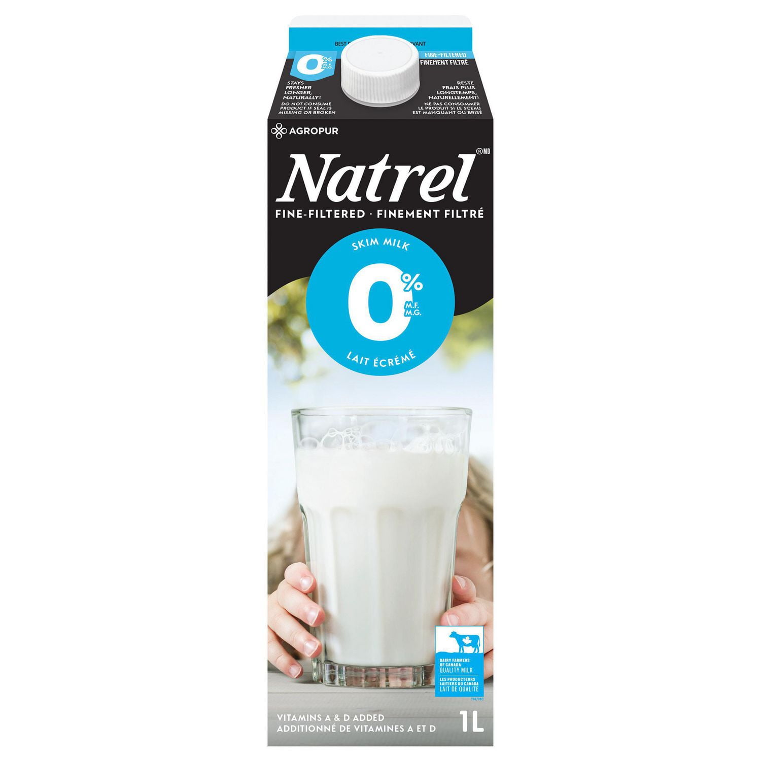 Natrel Fine-filtered 0% Fat Free Skim Milk 1L | Walmart Canada