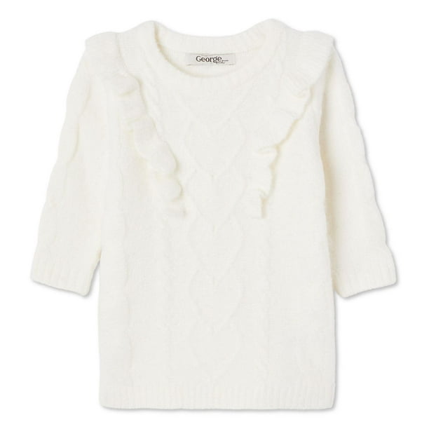George Baby Girls' Ruffle Sweater Dress - Walmart.ca
