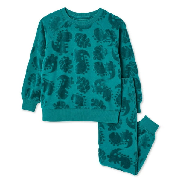George Toddler Boys' Velour Pajama 2-Piece Set - Walmart.ca