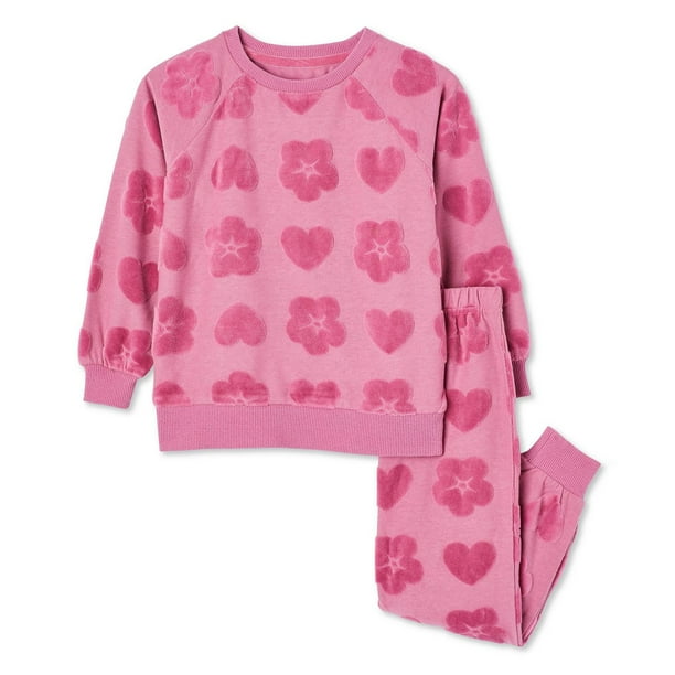 George Toddler Girls' Velour Pajama 2-Piece Set, Sizes 2T-5T - Walmart.ca