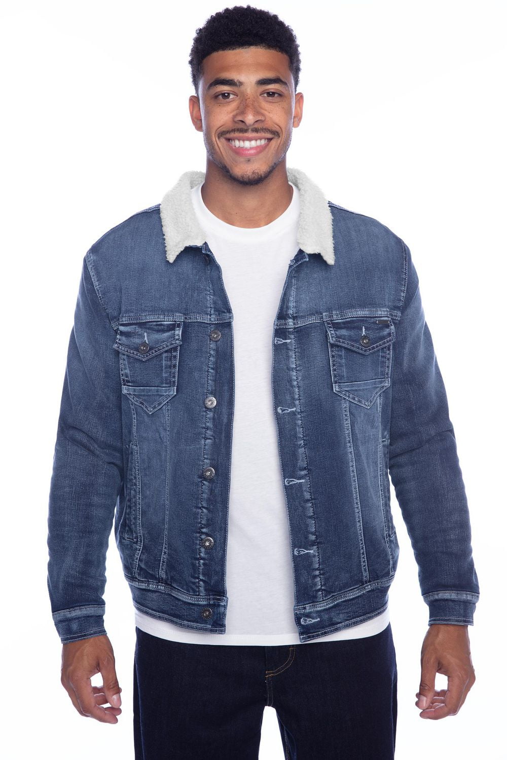 Click here for Jeaniologie Mens Sherpa-Lined Denim Jacket L prices