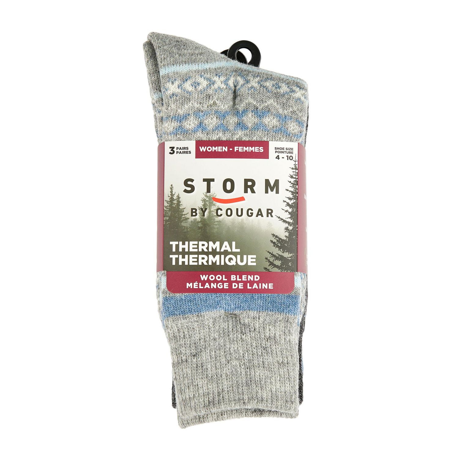 Click here for Storm By Cougar Womens Thermal Wool Crew Sock 3-Pa... prices
