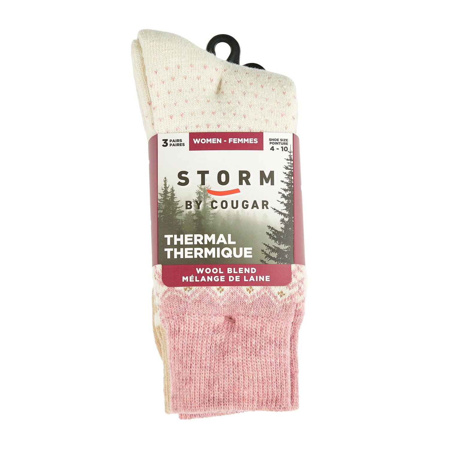 Click here for Storm By Cougar Womens Thermal Wool Crew Sock 3-Pa... prices