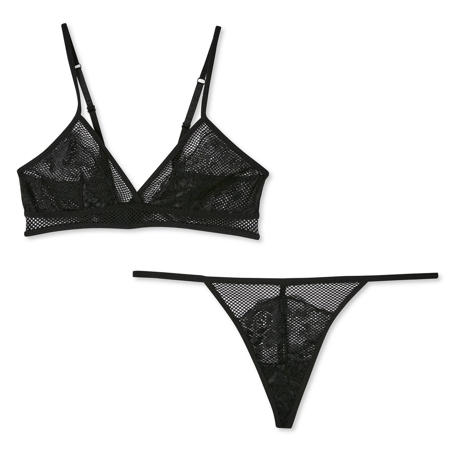 Click here for George Womens Bralette And Thong 2-Piece Set S prices