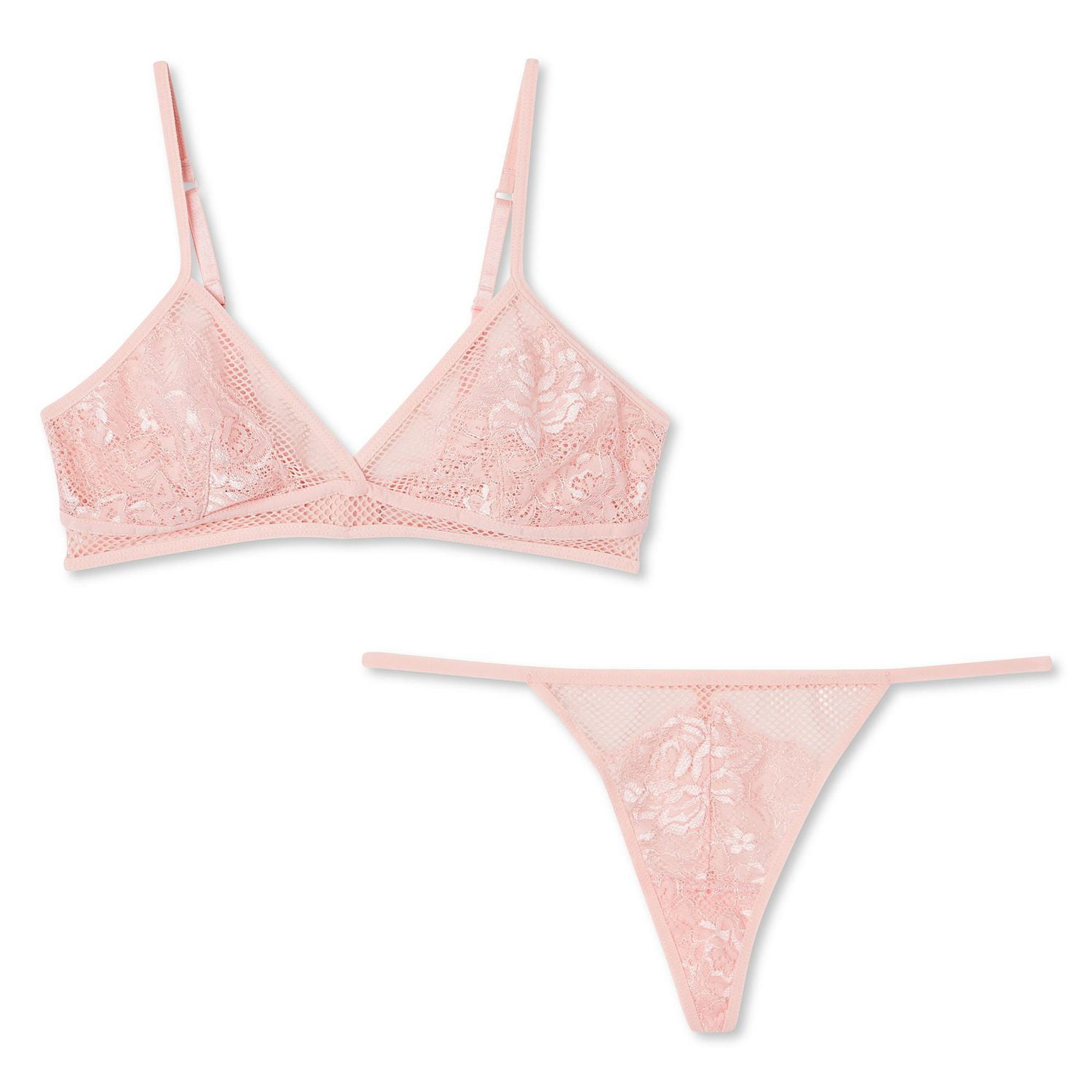 Click here for George Womens Bralette And Thong 2-Piece Set M prices