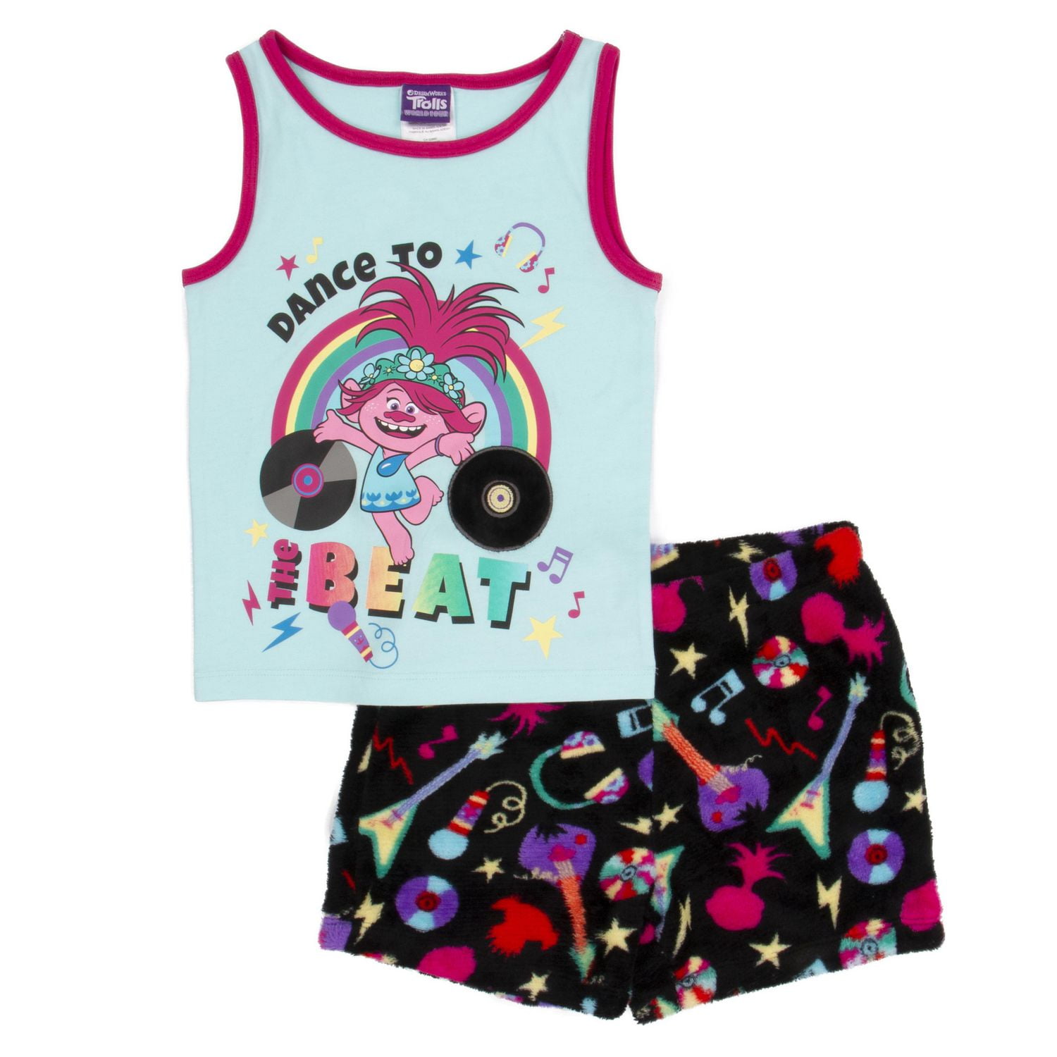 Trolls Girl's pyjama 2pc Tee & Short Set | Walmart Canada