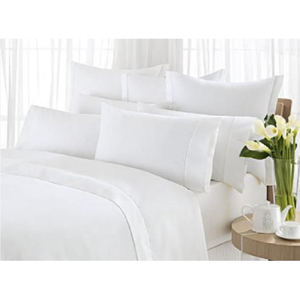 Johnson Home 500 Thread Count Cotton Sheet Set White (Queen) - Walmart.ca