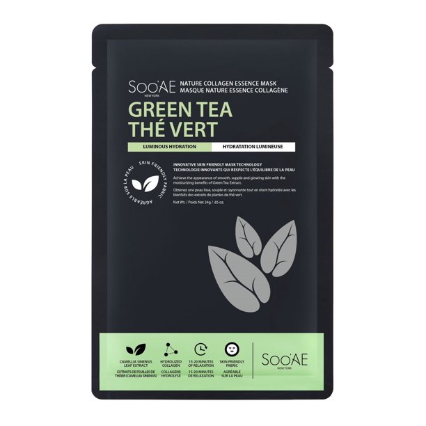 Soo'AE Nature Collagen Essence Mask - Green Tea - Walmart.ca