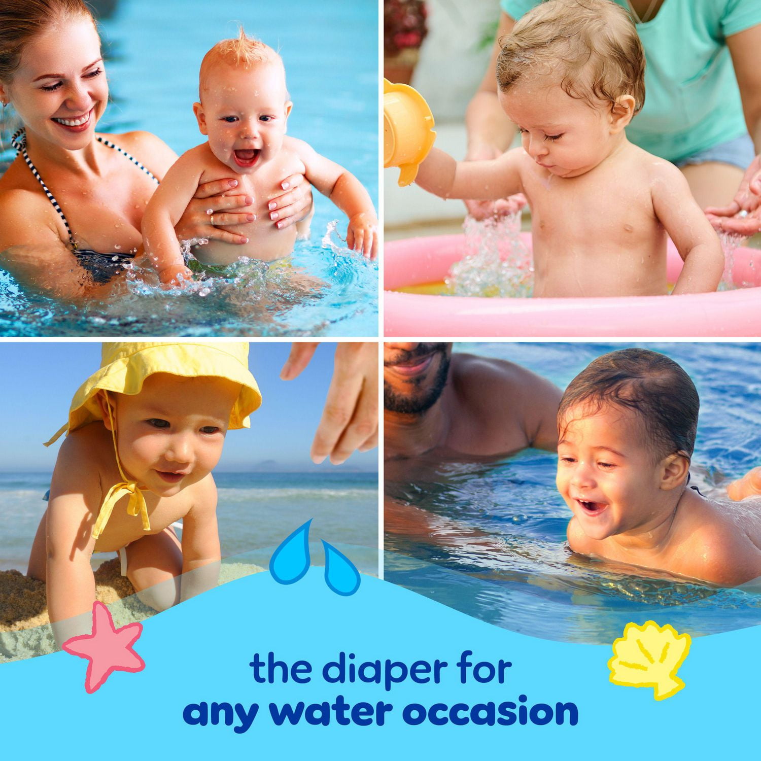 Pampers Splashers Swim Diapers S M L 17 20 Count Walmart