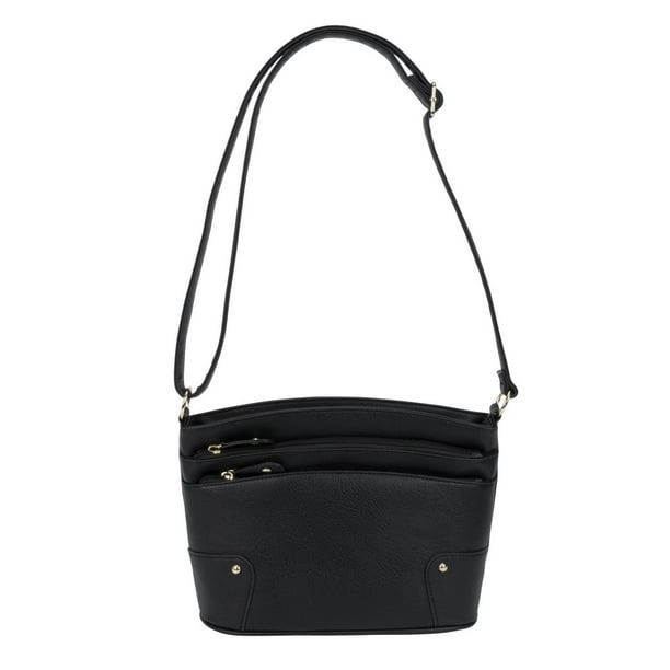 Triple Compartment Ladies Crossbody Handbag, Small fashionable purse ...