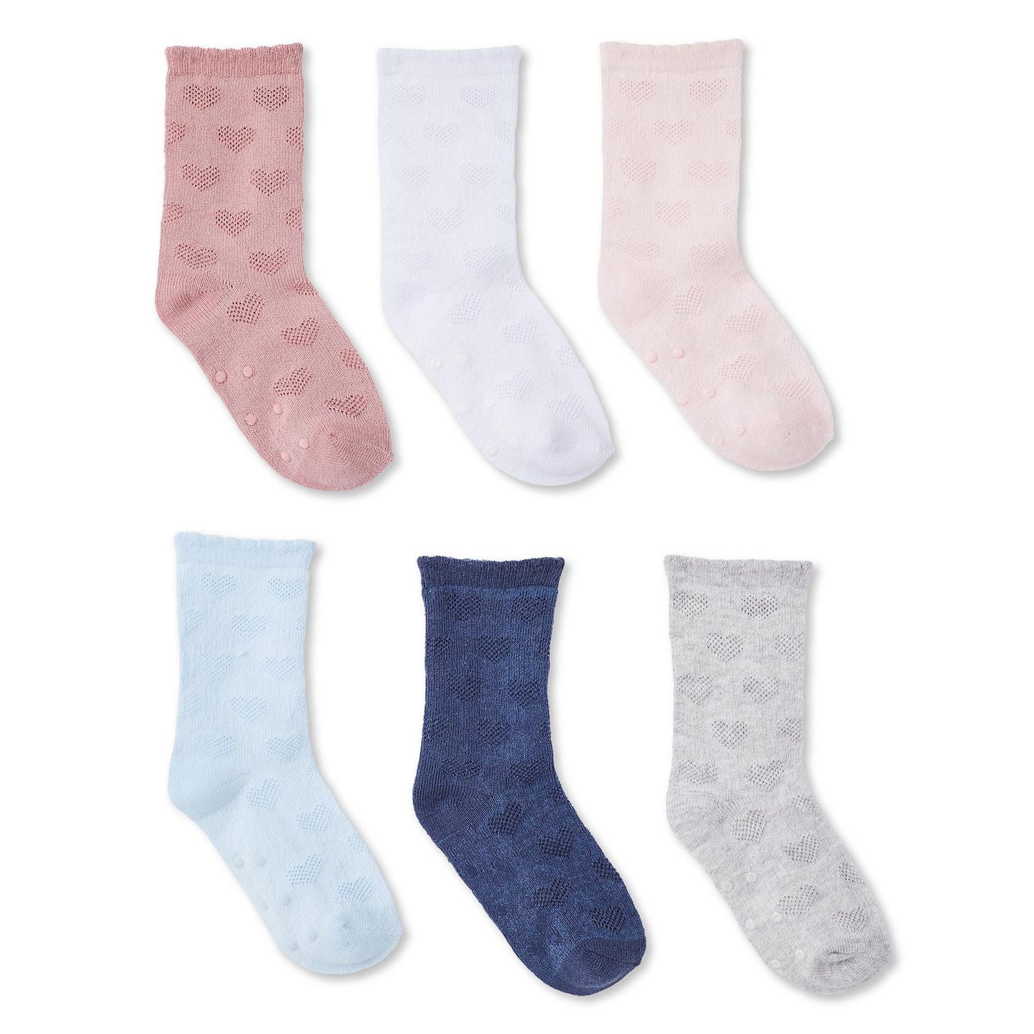 Click here for George Toddler Girls Crew Socks 6-Pack 0-3 prices
