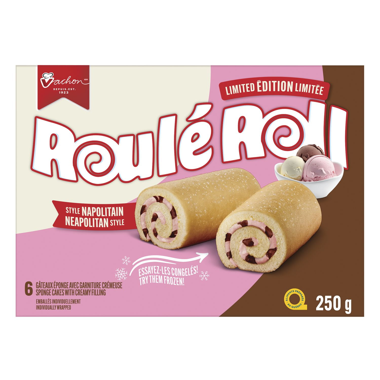 Click here for Vachon Roule Roll Neapolitan Snack Cake prices