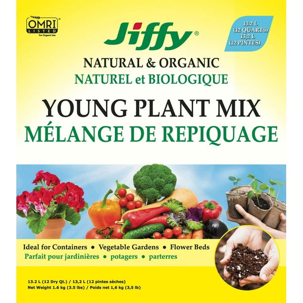 Jiffy Natural & Organic Young Plant Mix, Jiffy Young Plant Mix - Walmart.ca