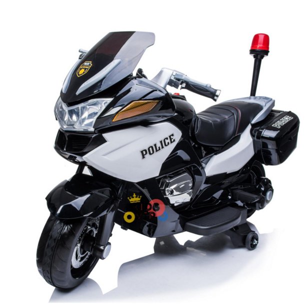 KidsVIP Upgraded 24V Police Officer Ride-On Motorcycle w/ Removable ...