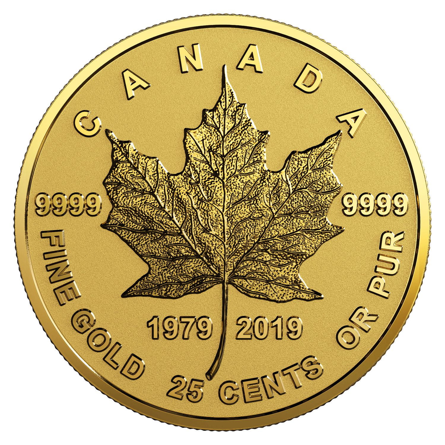0.5 g Pure Gold Coin - 40th Anniversary of the Gold Maple Leaf ...