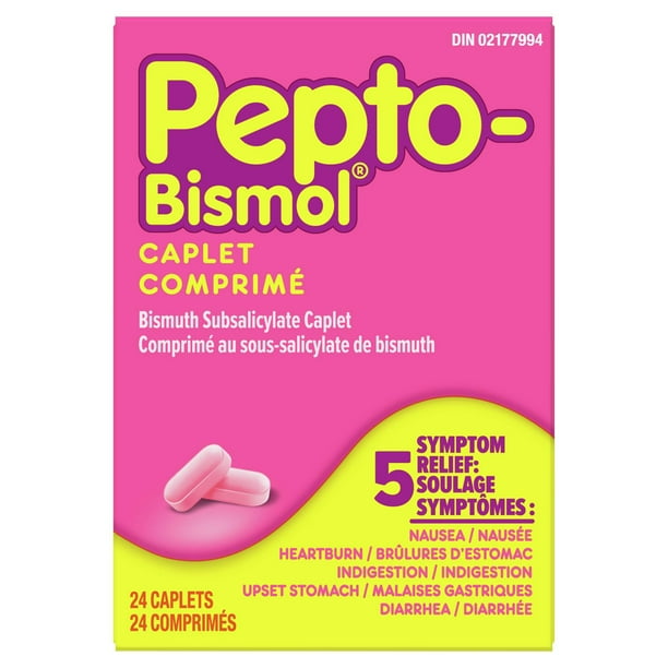 Pepto Bismol Caplets for Nausea, Heartburn, Indigestion, Upset Stomach ...