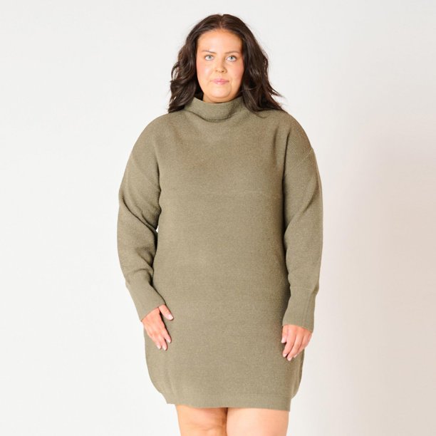 Devoted Women’s Plus size Ottoman mock sweater dress - Walmart.ca