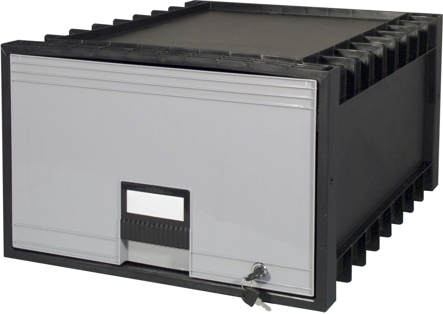 Storex Archive Storage Box Legal Size 24 Inch Depth Black Gray