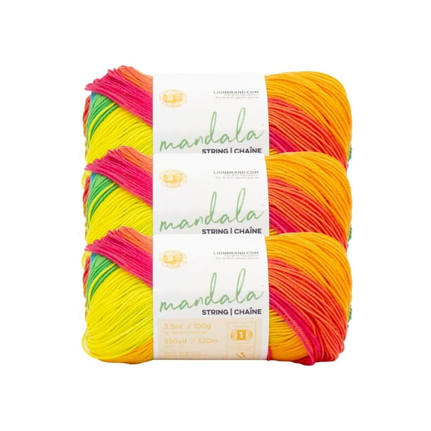 Lion Brand Mandala® String Yarn #1 Superfine/Fingering Yarn 100g/320m 3 ...