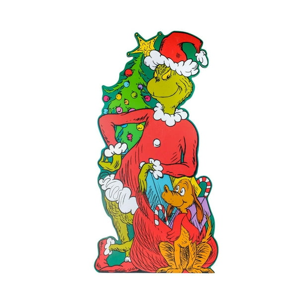 Dr. Seuss How the Grinch Stole Christmas 28" Porch Greeter, Wood, 28 ...