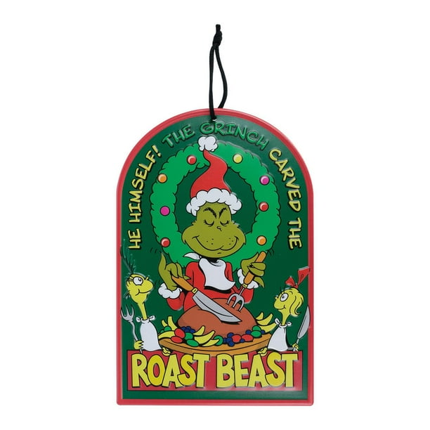 Dr. Seuss' How the Grinch Stole Christmas 12 inch Metal Hanging "Roast ...