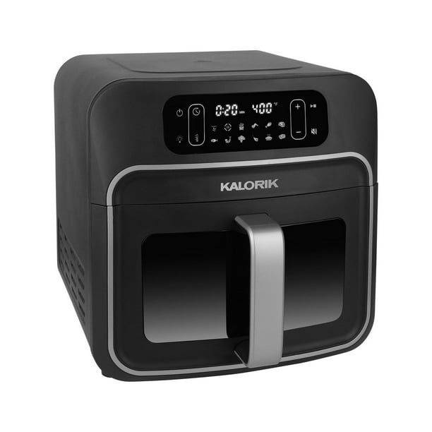 Kalorik Designer Series 8 Quart Air Fryer with Window, in Black Silver ...