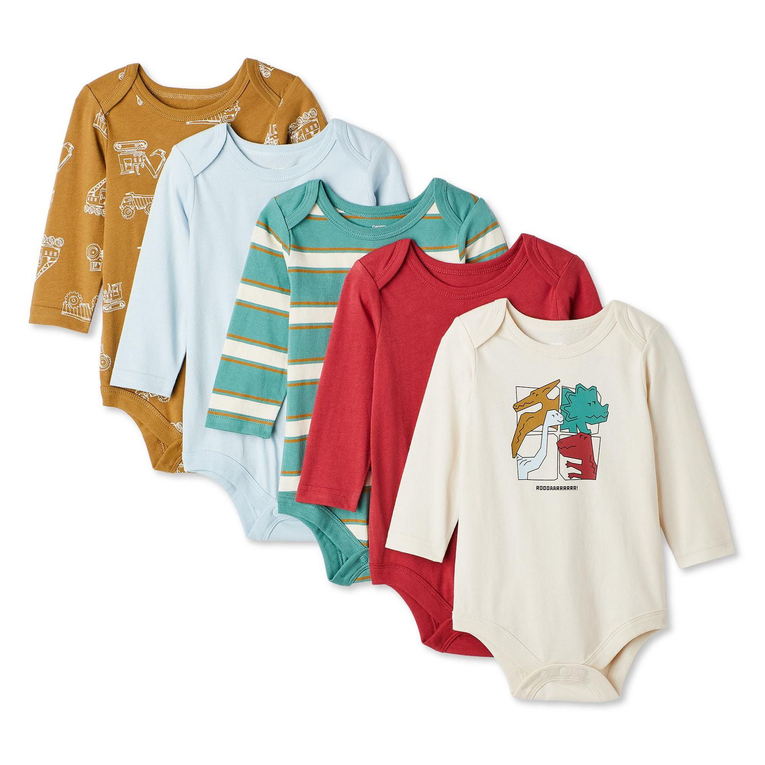 Click here for George Baby Boys Bodysuit 5-Pack 12-18 Months prices