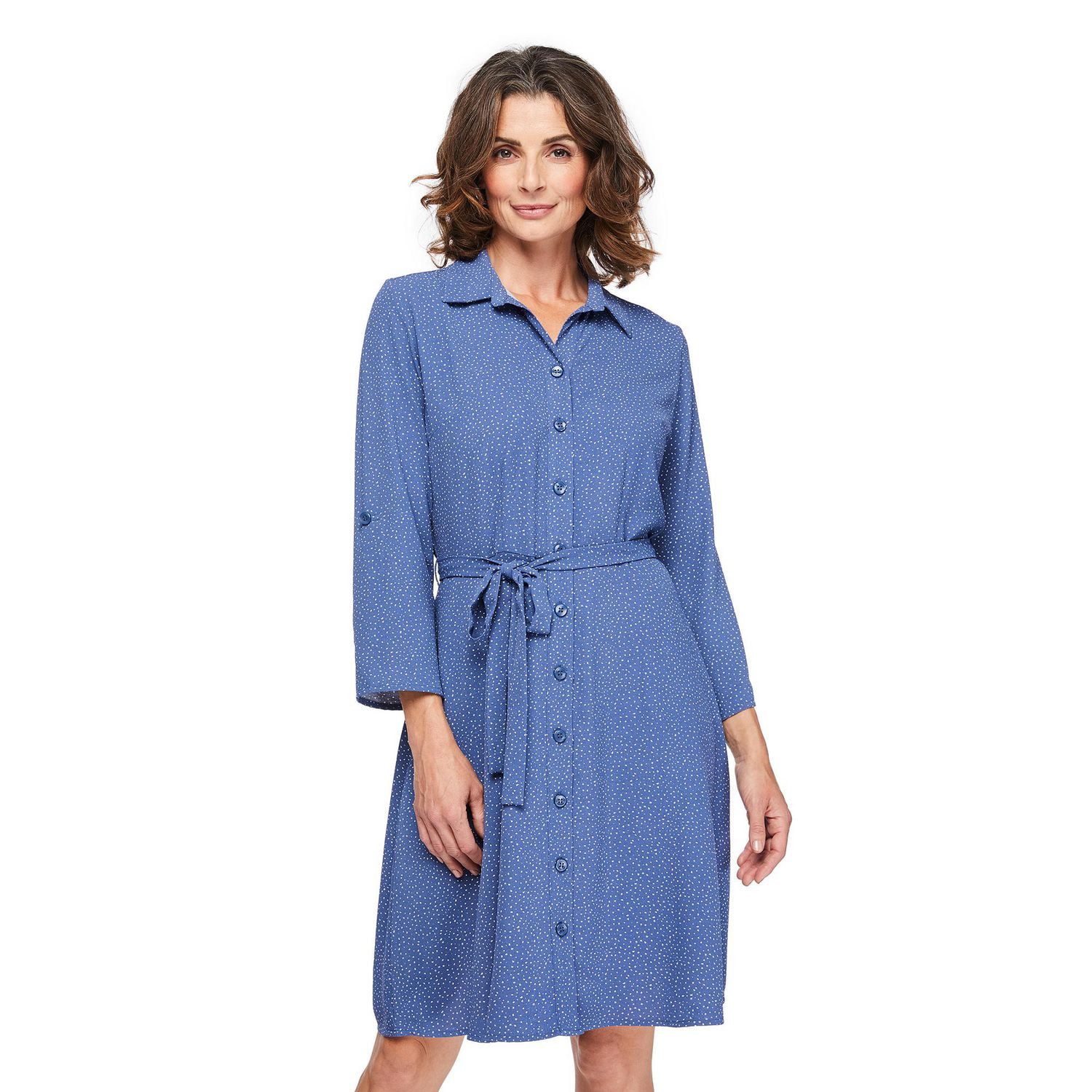 Click here for Iyla Womens Shirt Collar Dress M prices