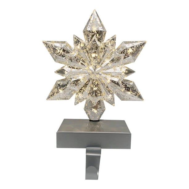 HOLIDAY TIME LED MERCURY SNOWFLAKE STOCKING HOLDER, 18 LED MERCURY ...