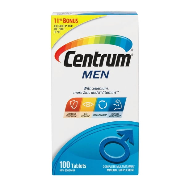 Centrum Men Multivitamin and Multimineral Supplement Tablets - Walmart.ca