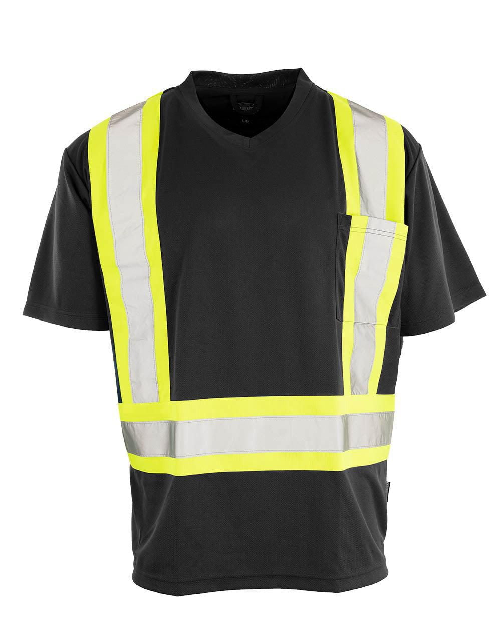 Click here for Forcefield Hi Vis V-Neck Short Sleeve Safety Tee S... prices