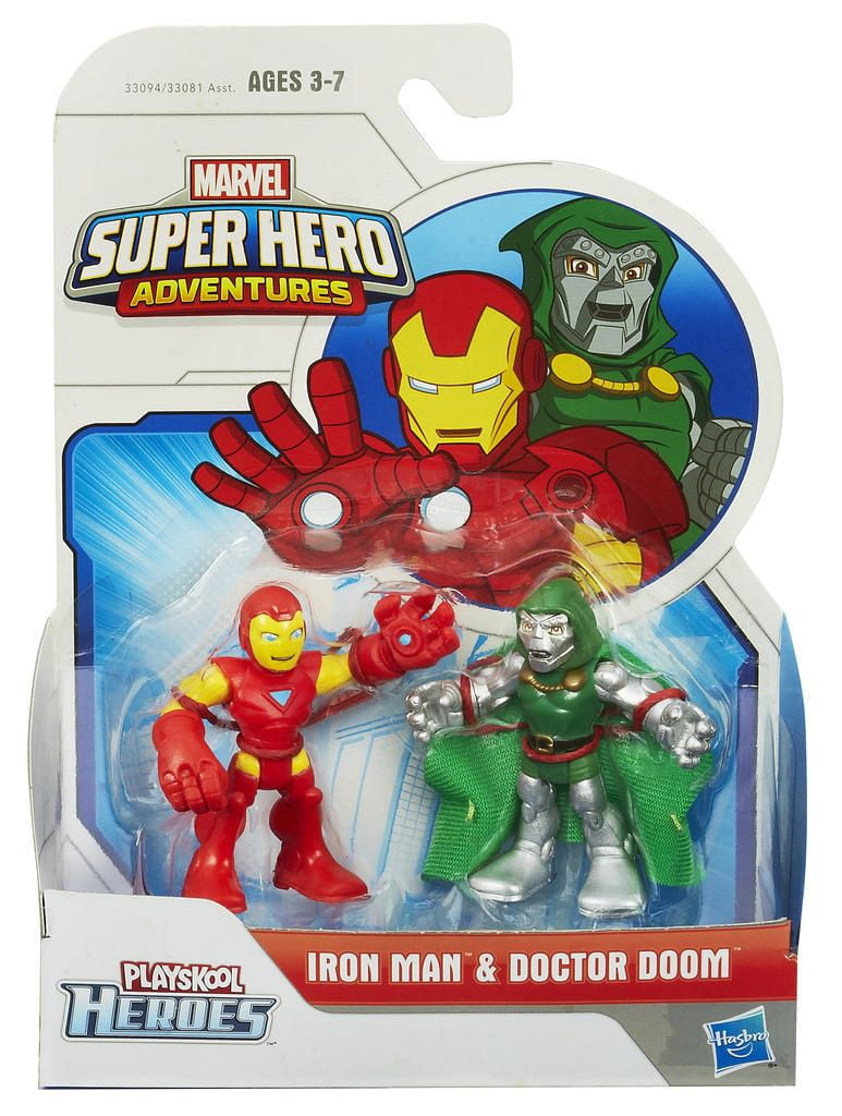 Playskool Heroes Marvel Super Hero Adventures Iron Man and Dr. Doom ...