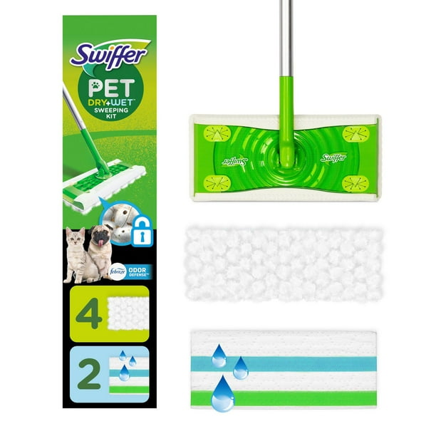 Sweeper Pet Sweep + Mop Broom & Mop Alternative, Dry & Wet Floor ...