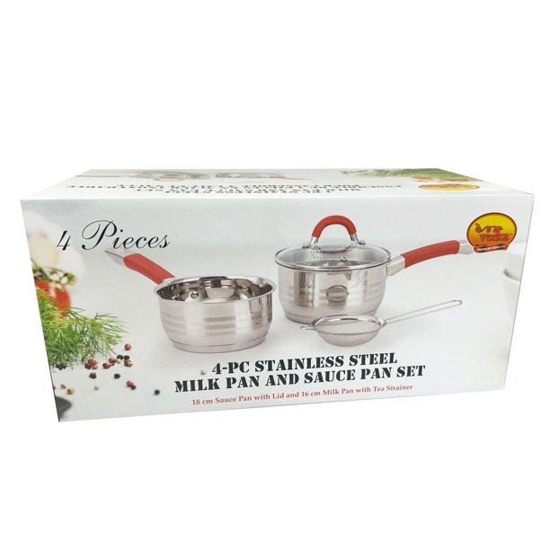 4-Pc Stainless Steel Milk Pan And Sauce Pan Set - Walmart.ca