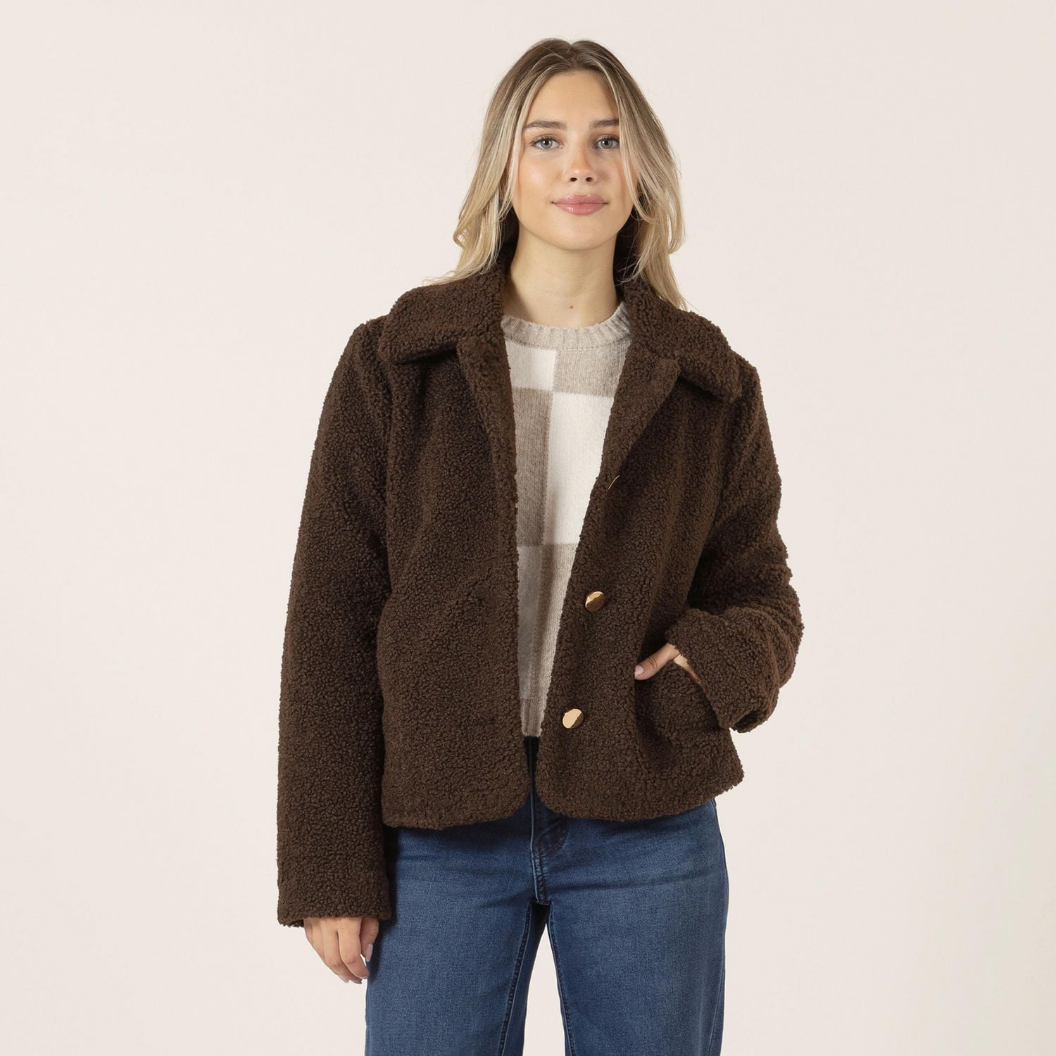 Click here for Bloom Girl Button Up Fleece Sherpa Jacket Xl prices