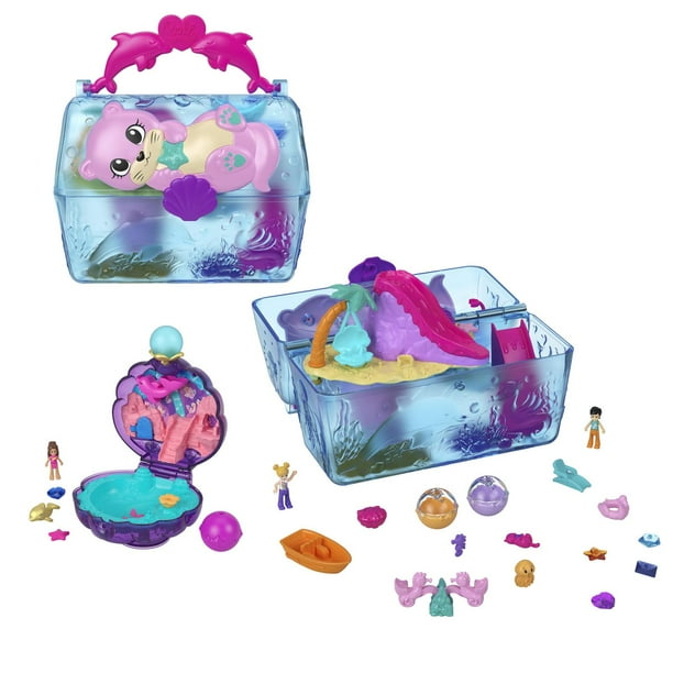 Polly Pocket Bundle - Sparkle Cove Adventure Island Treasure Chest ...