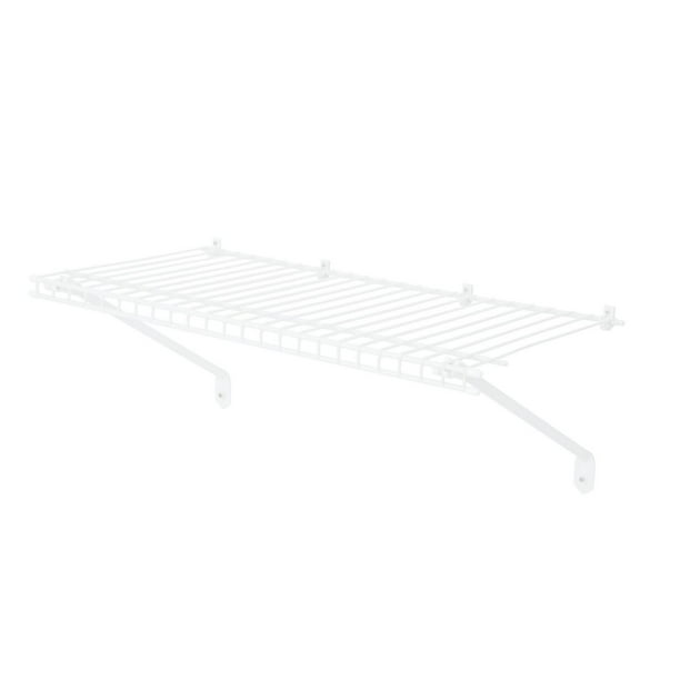 Mainstays Wire shelf kits, 2-Feet x 12-Inch, white coating ...