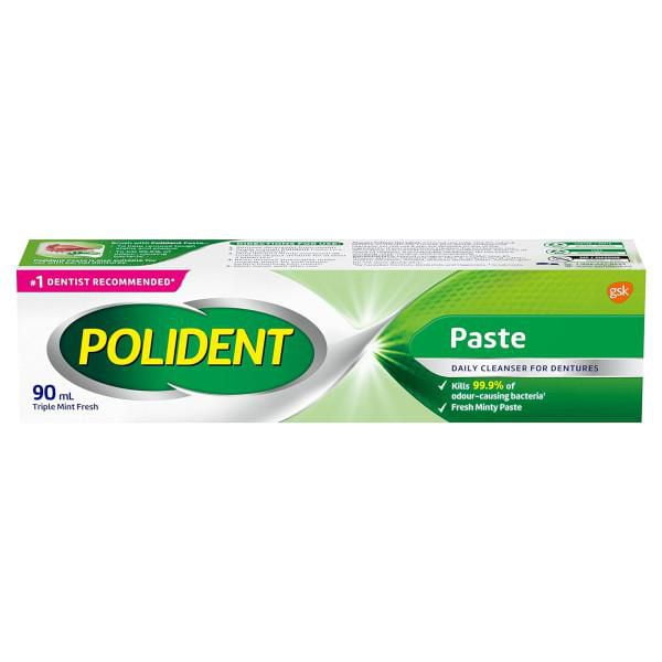 Polident Daily Paste for Denture, 90ml paste Triple Mint Fresh - Walmart.ca