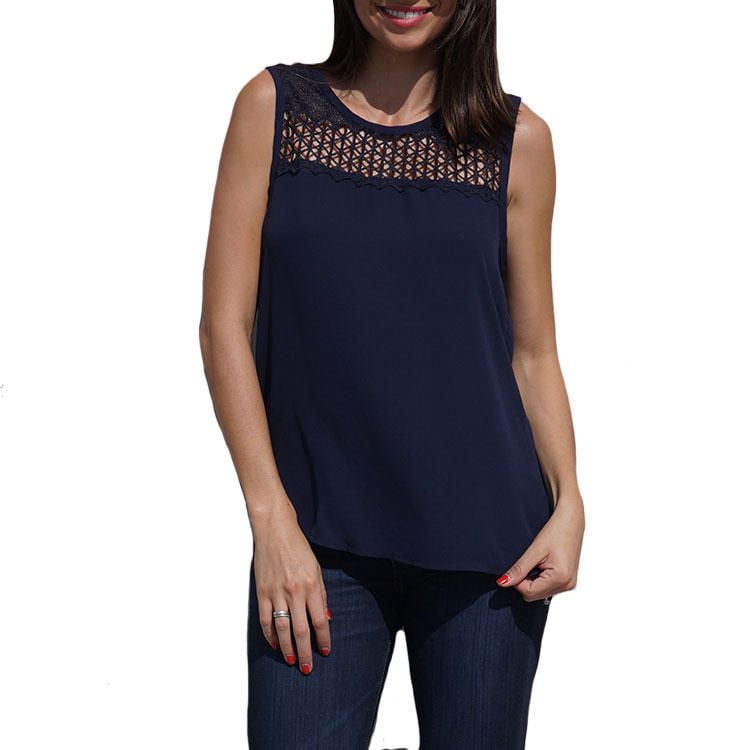 Love Fire Women’s Crochet Lace Yoke Tank | Walmart Canada