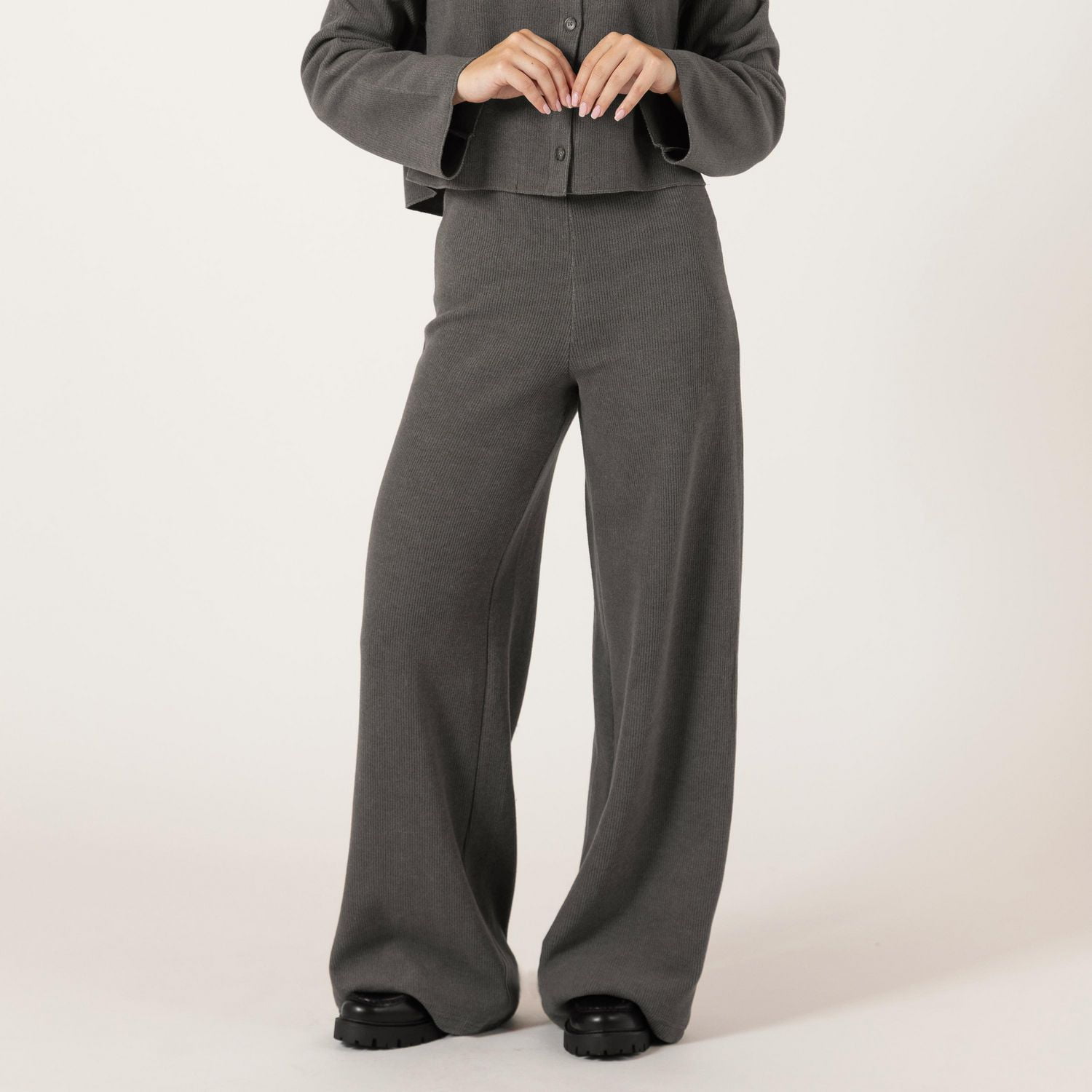 Click here for Bloom Girl Ribbed Wide Leg Joggers Xs prices