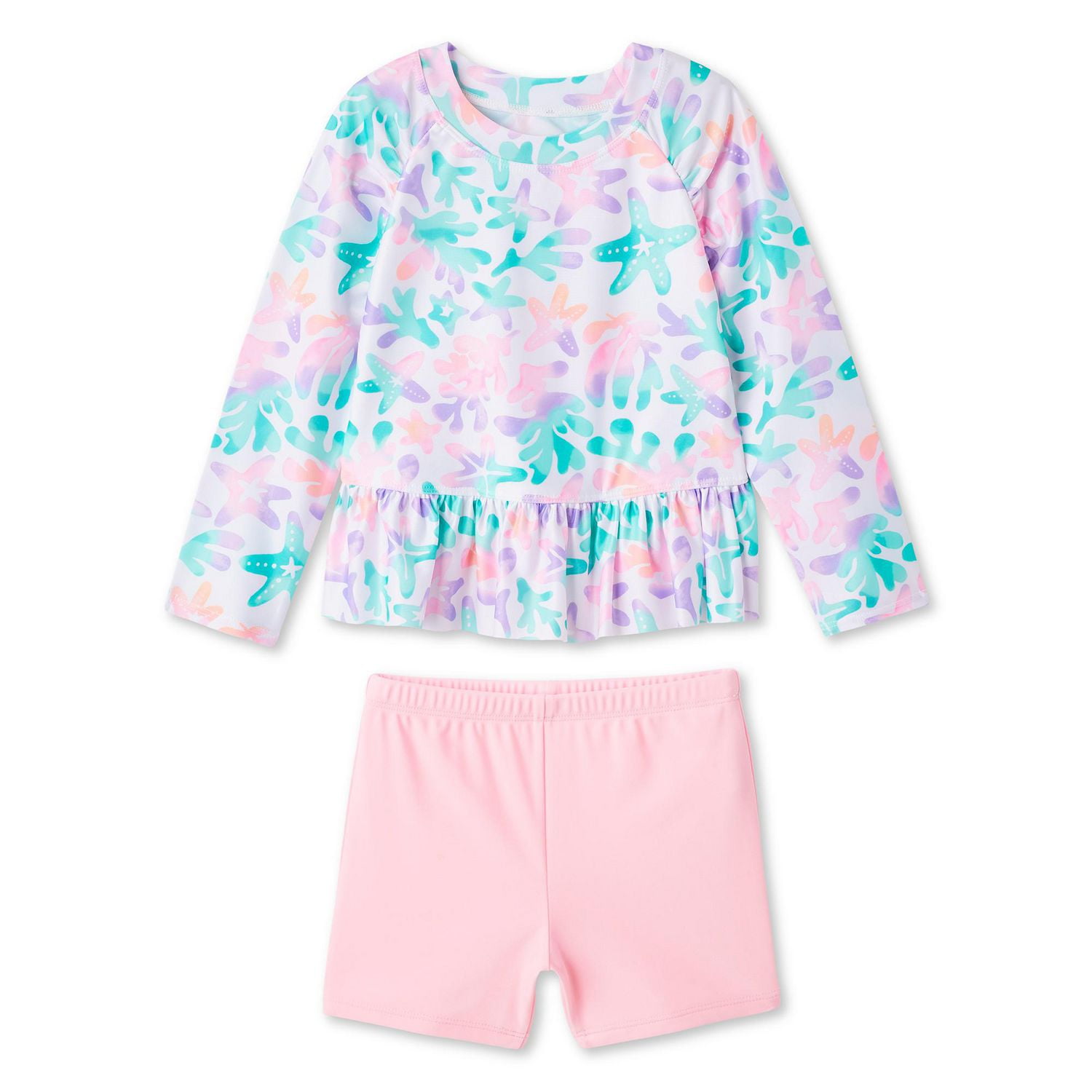 Click here for George Toddler Girls Rashguard 2-Piece Set 2t prices