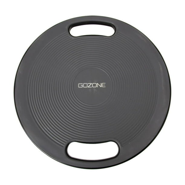 GoZone 6lb Weighted Balance Board – Grey/Black, Built-in handles ...