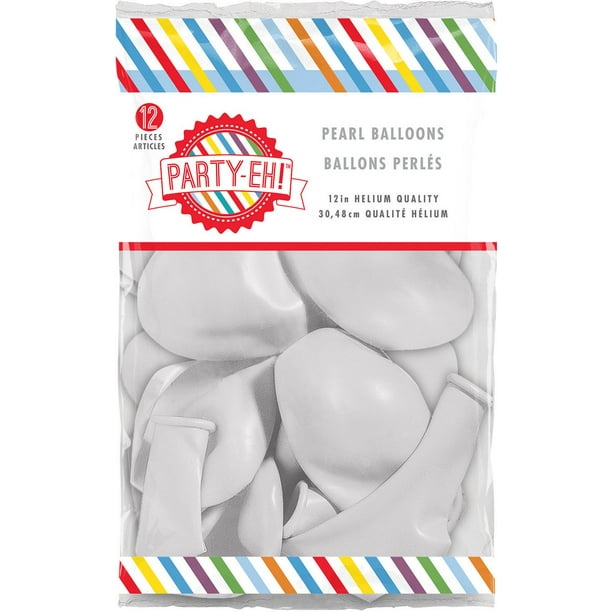 Party-Eh! Latex Balloons, 12 Pearl White Balloons - Walmart.ca