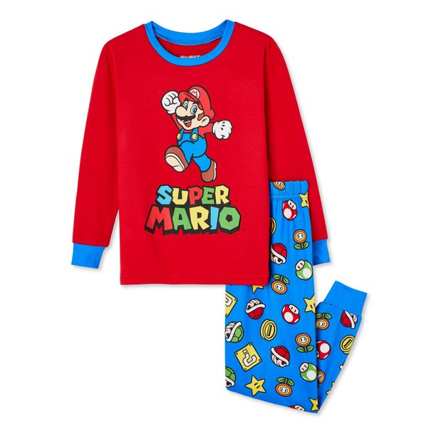 Nintendo Toddler Boys' Super Mario Pajama 2-Piece Set, Sizes 2T-5T ...
