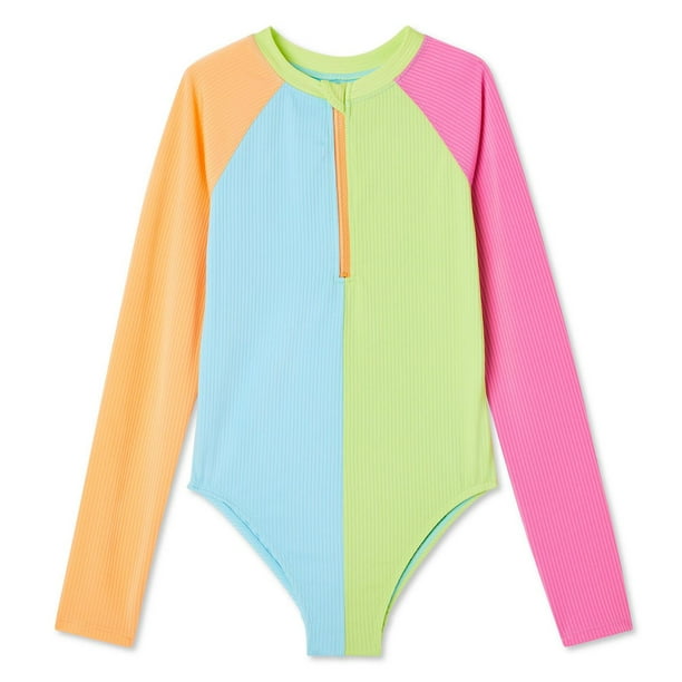 George Girls' Long Sleeve Rash Guard 1-Piece - Walmart.ca