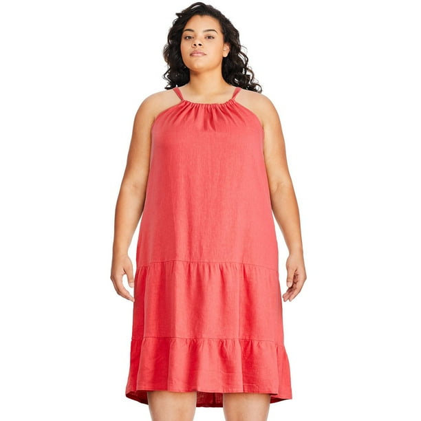 George Plus Women's Tiered Dress, Sizes 1X-4X - Walmart.ca