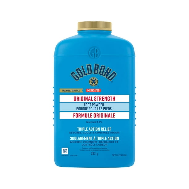 Gold Bond Medicated Original Strength Foot Powder, 283g Bottle ...