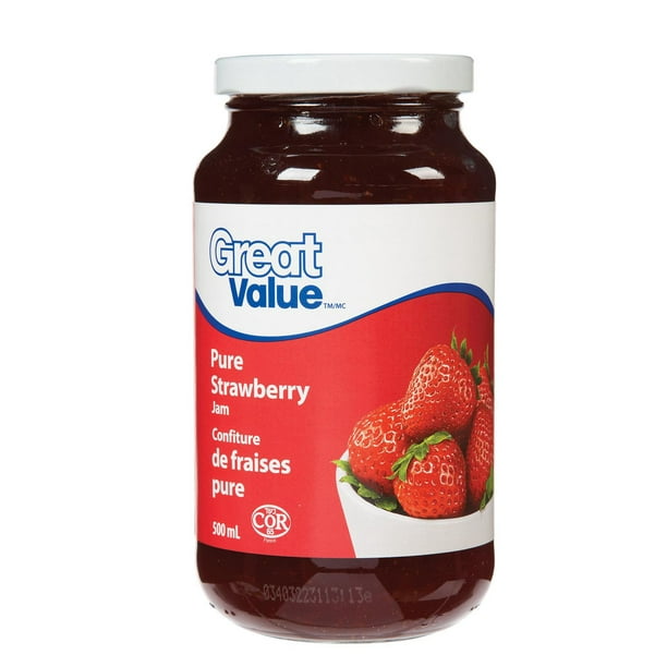 Great Value Pure Strawberry Jam, 500 mL - Walmart.ca
