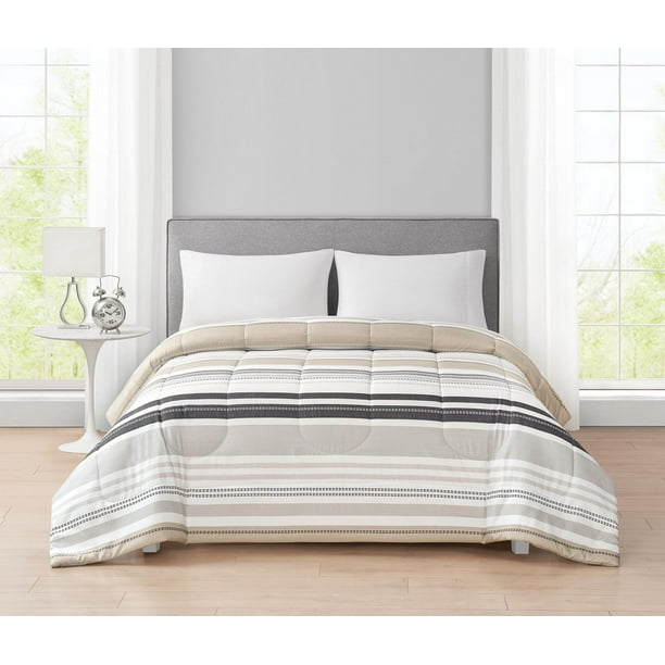 Mainstays Sahara Stripe Reversible Comforter Twin, 66" x 86" - Walmart.ca