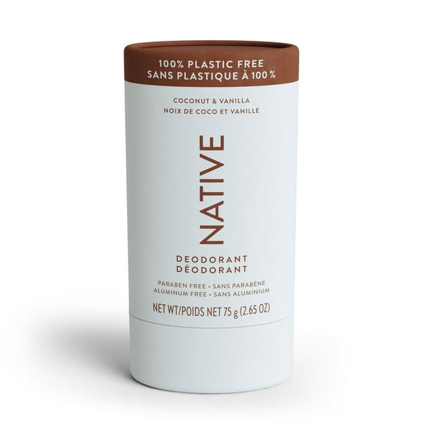 Native Plastic-Free Natural Deodorant, Coconut & Vanilla, Aluminum Free ...